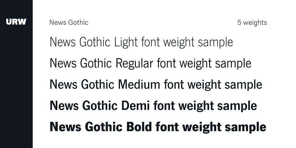 URW News Gothic Font