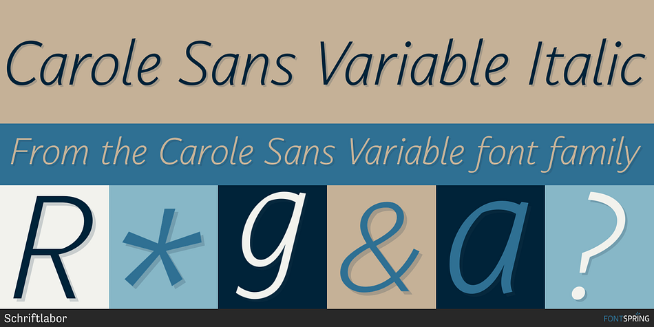Carole Sans Variable Italic Font