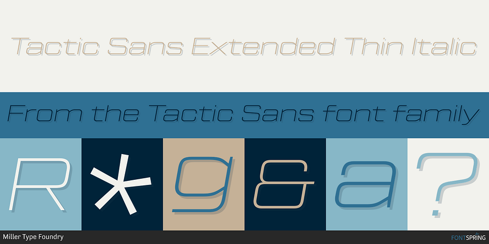 Tactic Sans Extended Width Font
