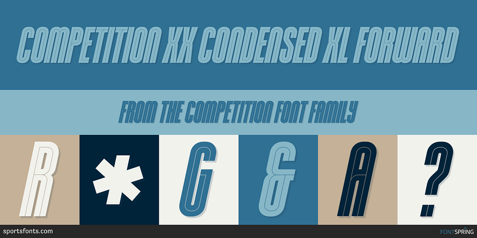 Competition XX Condensed XL Forward Font