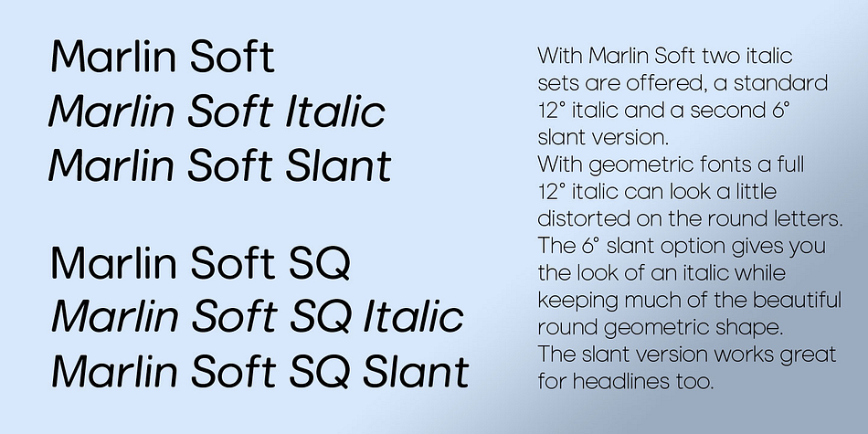 Marlin Soft Font