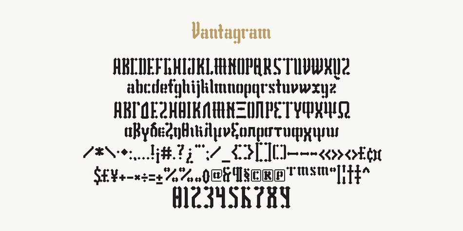 Vantagram Font | Fontspring