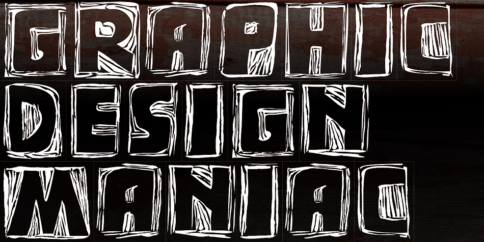 Messy Linocut 2D Font