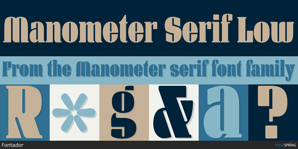 Manometer Serif Low Font