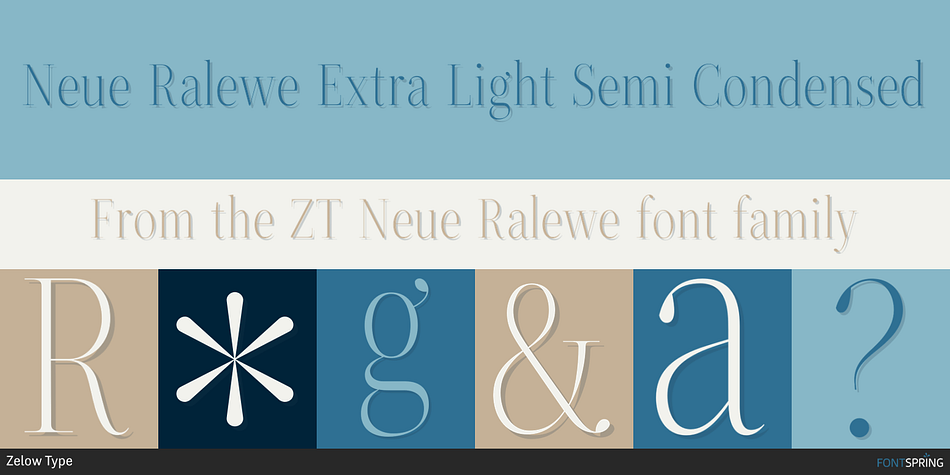 Neue Ralewe Extra Light Semi Condensed Font