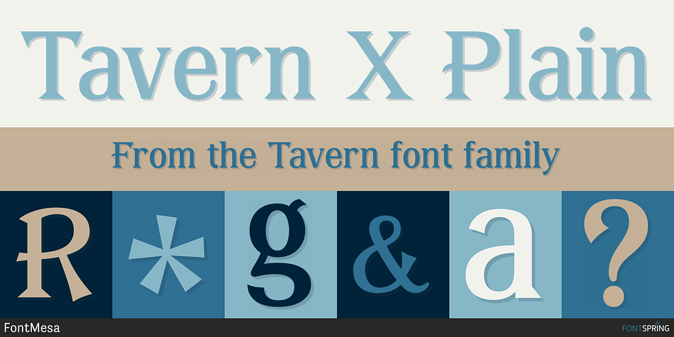 Tavern X Plain Font