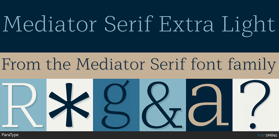 Mediator Serif Extra Light Font