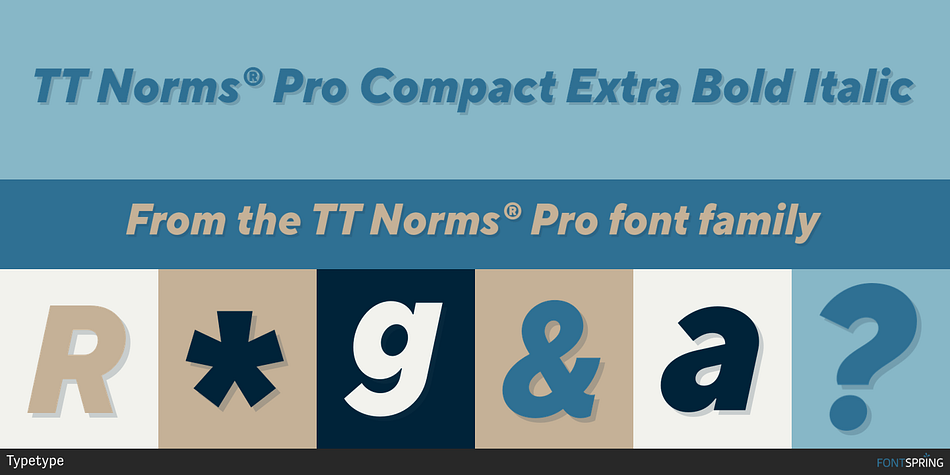 TT Norms® Pro Compact Extra Bold Italic Font