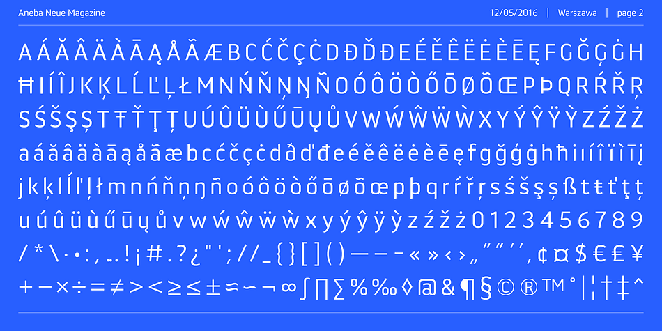 Aneba Neue Font