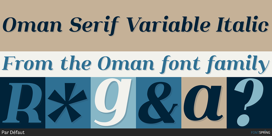 Oman Serif Variable Italic Font
