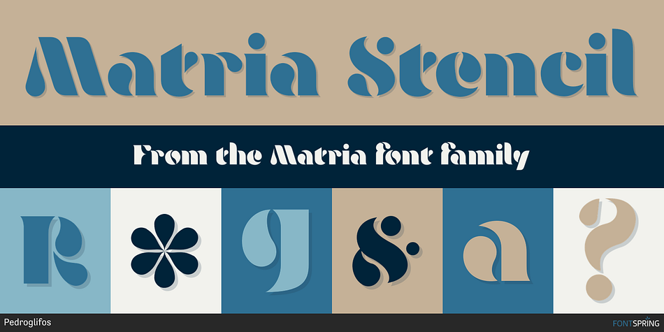 Matria Stencil Font
