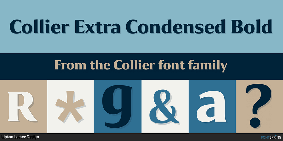 Collier Extra Condensed Bold Font