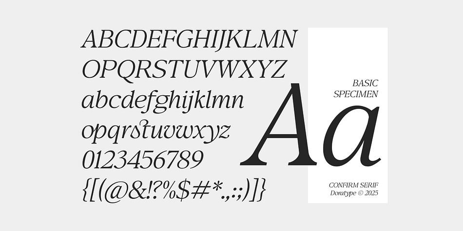 Confirm Serif Font