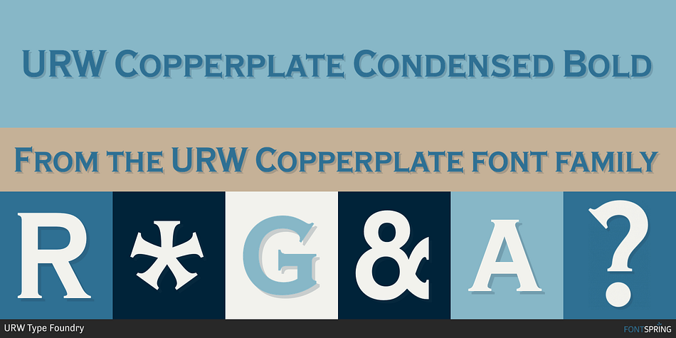 URW Copperplate Condensed Bold Font