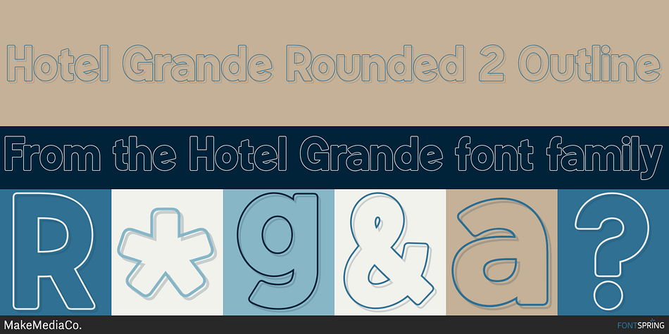 Hotel Grande Rounded 2 Outline Font