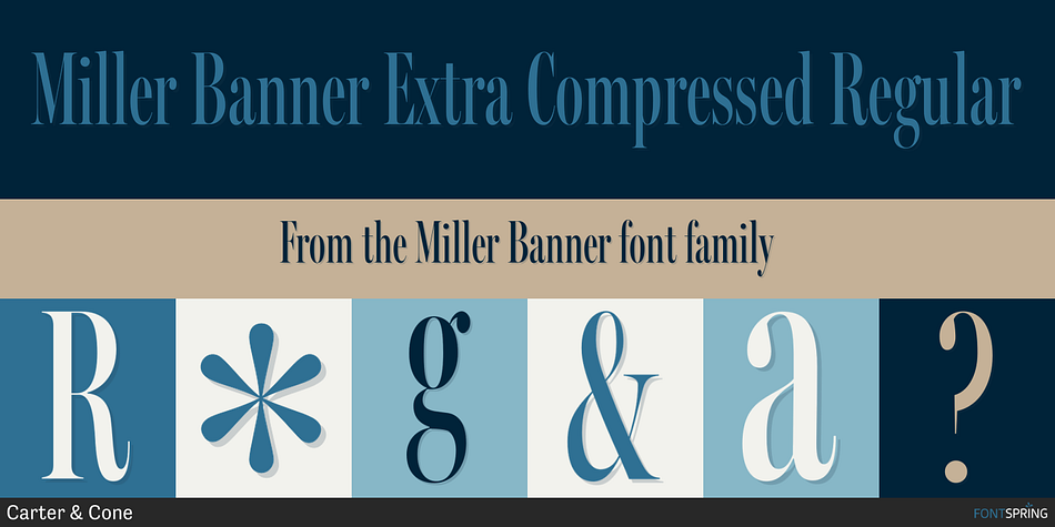 Miller Banner Extra Compressed Regular Font