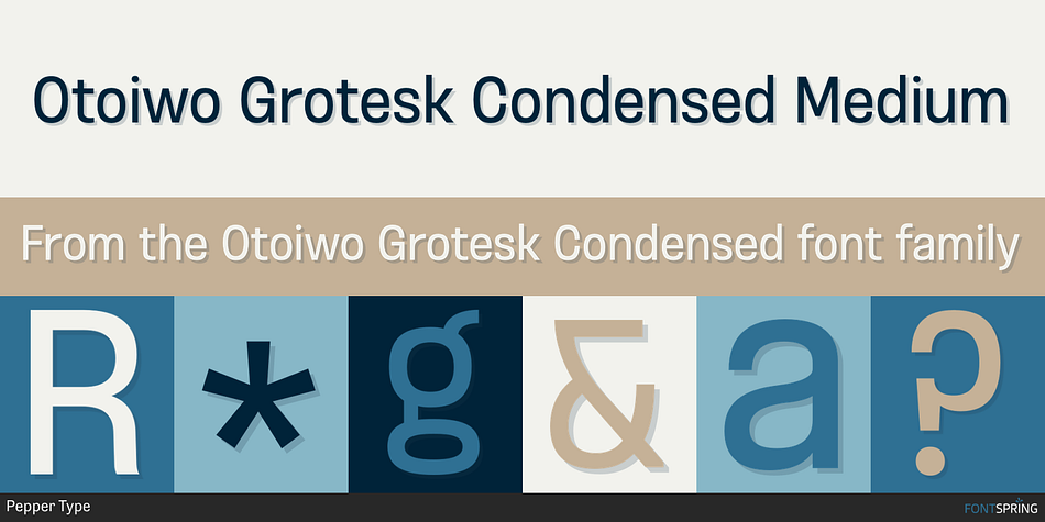 Otoiwo Grotesk Condensed Medium Font