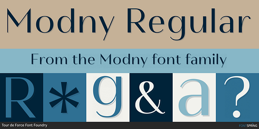 Fonts similar to Modny