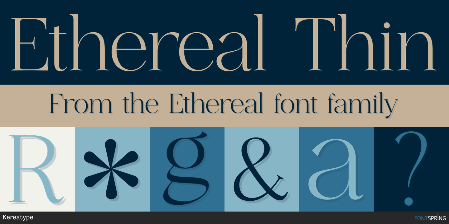 Fonts similar to Ethereal
