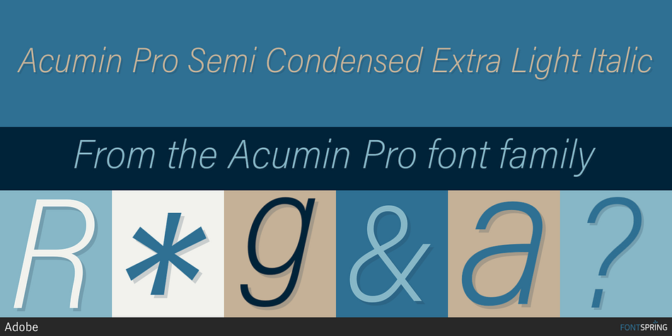 Acumin Pro Semi Condensed Font