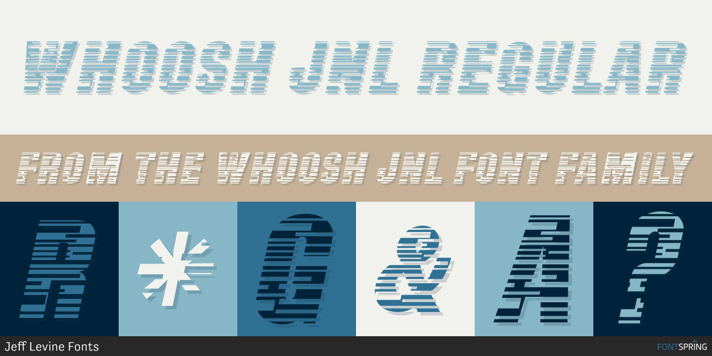 Whoosh JNL Font