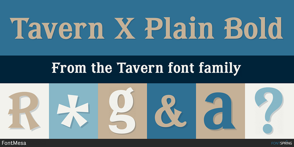 Tavern X Plain Bold Font