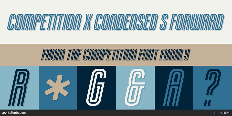 Competition X Condensed S Forward Font