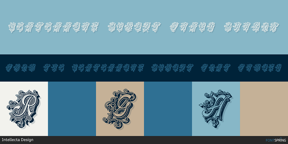 Centennial Script Fancy Shadow Font
