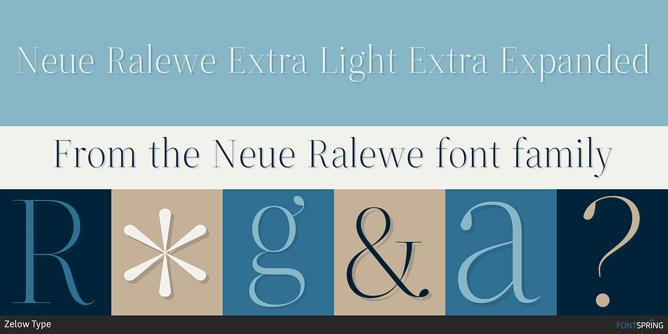 Neue Ralewe Extra Light Extra Expanded Font