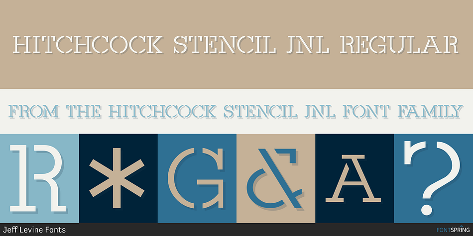 Hitchcock Stencil JNL Regular Font