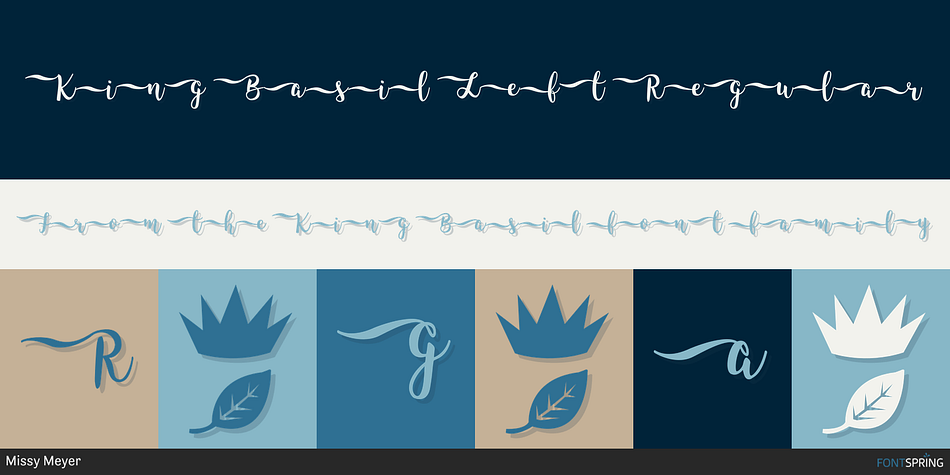 King Basil Left Regular Font