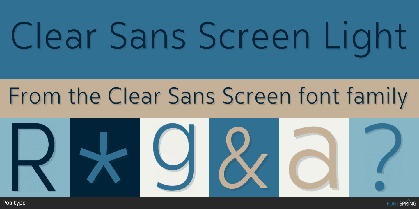 Clear Sans Screen Font
