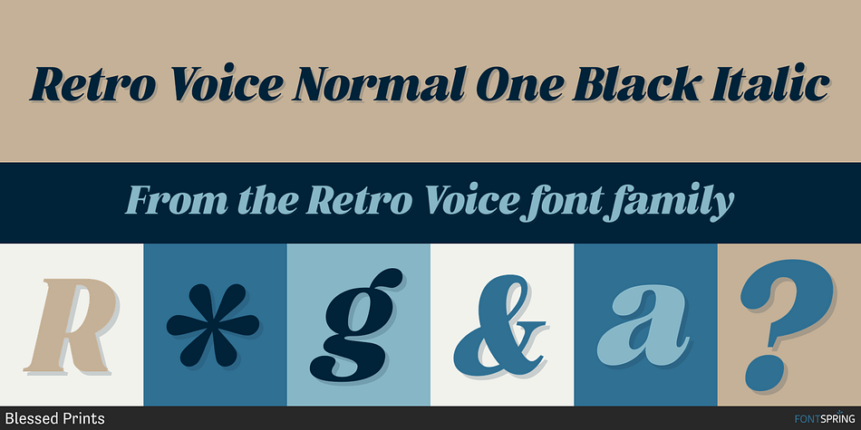 Retro Voice Normal One Black Italic Font