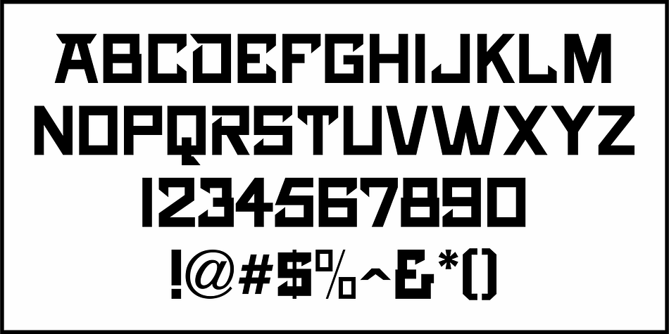 Squared Off JNL Font