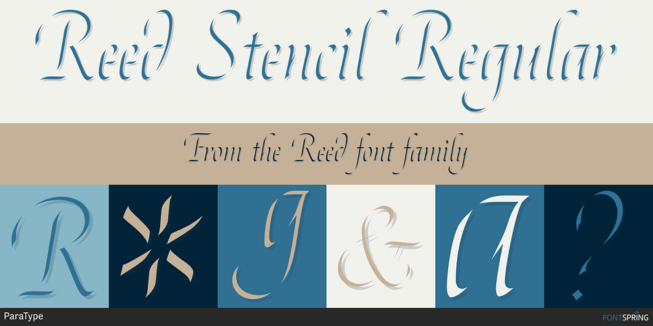 Reed Stencil Regular Font