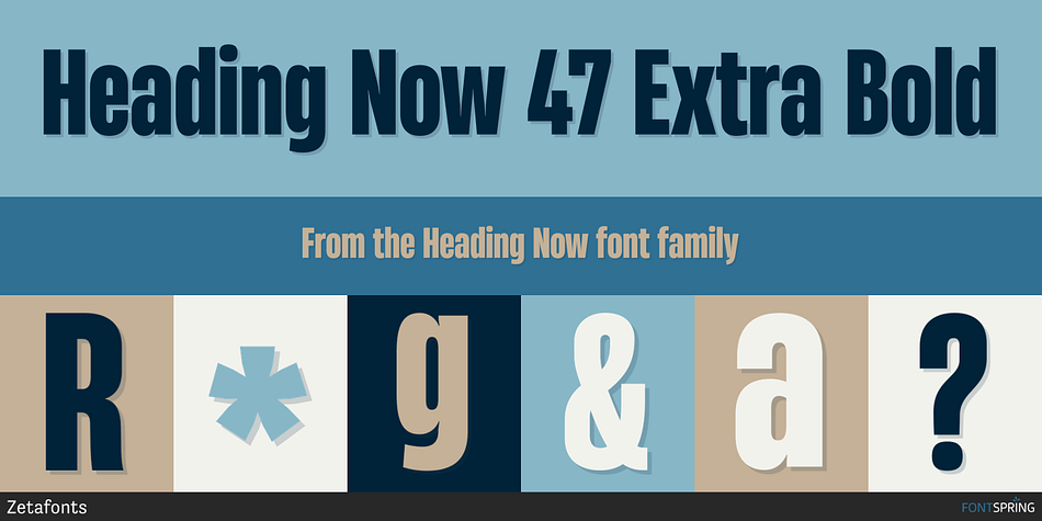Heading Now 47 Extra Bold Font
