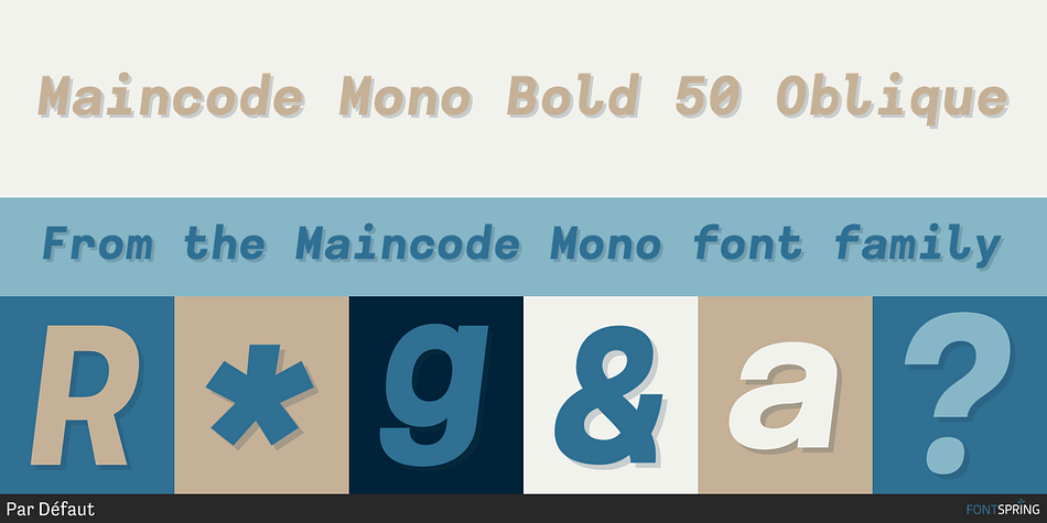 Maincode Mono Bold 50 Oblique Font