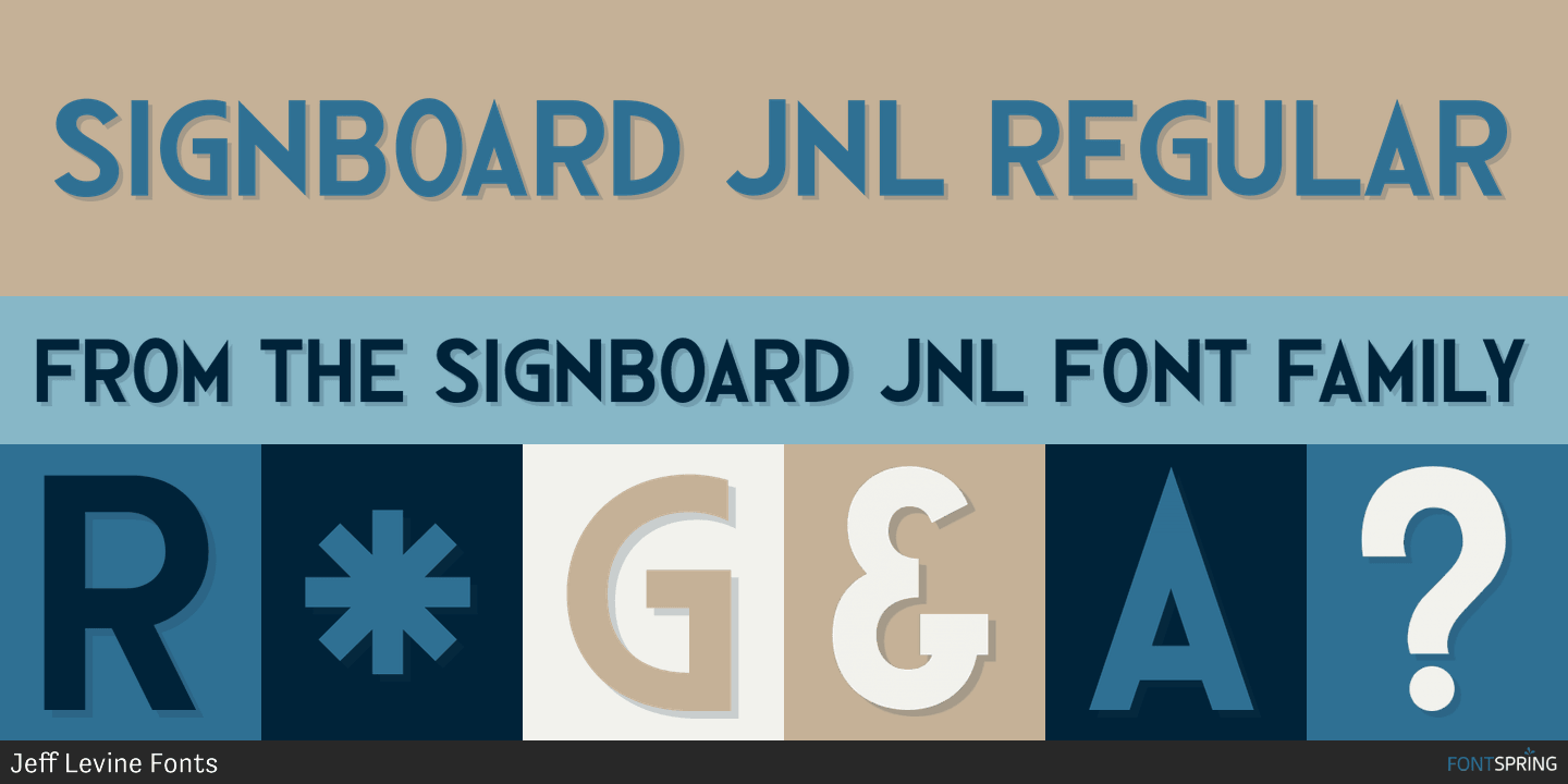 Signboard JNL Font