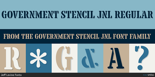 Fonts similar to Government Stencil JNL