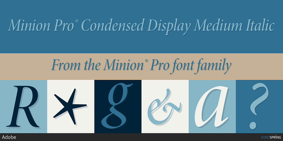 Minion® Pro Condensed Opticals Font