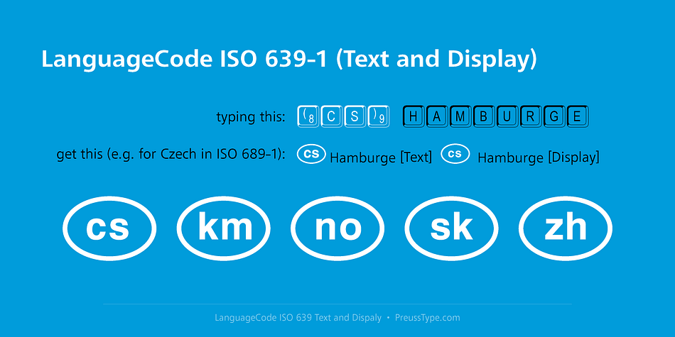 Language Code Font