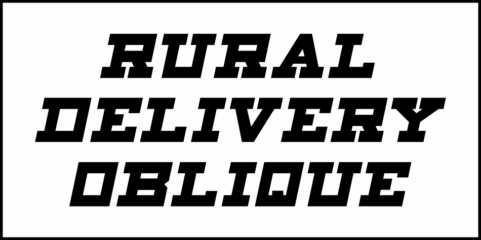 Rural Delivery JNL Font