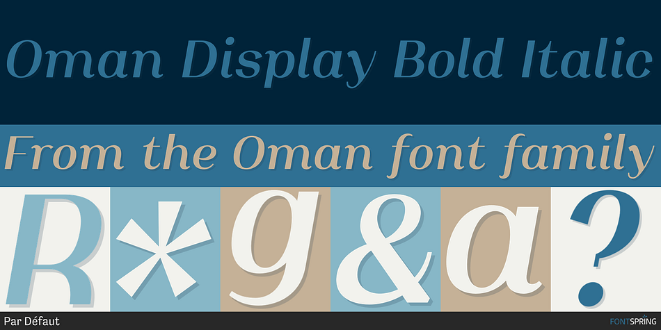 Oman Display Bold Italic Font