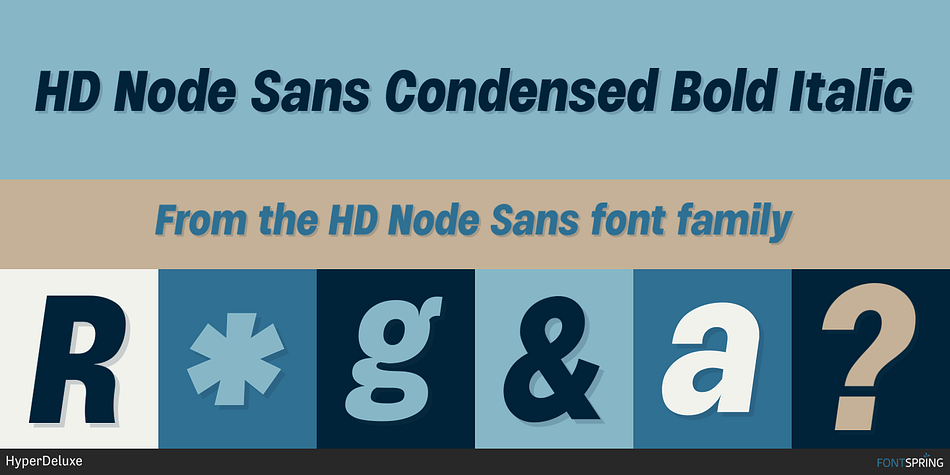 HD Node Sans Condensed Bold Italic Font