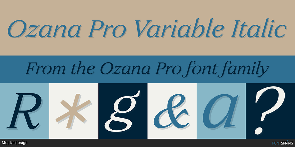 Ozana Pro Variable Font