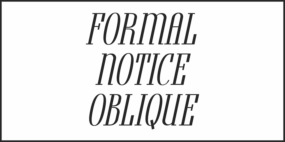 Formal Notice JNL Font